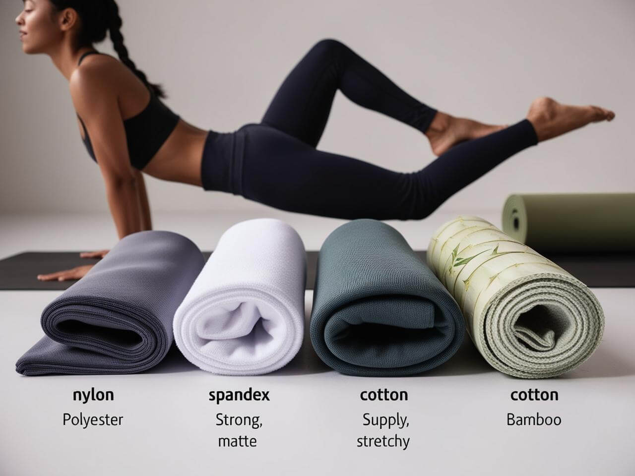 Best Fabrics for Yoga Pants: Polyester, Nylon & Bamboo - FabKnitters