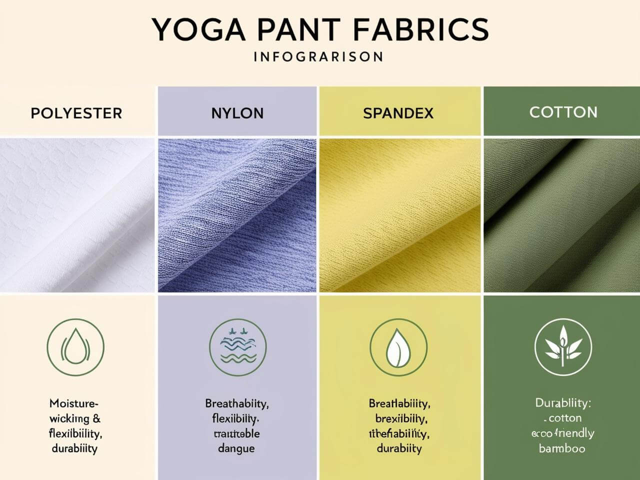Best Fabrics for Yoga Pants: Polyester, Nylon & Bamboo - FabKnitters